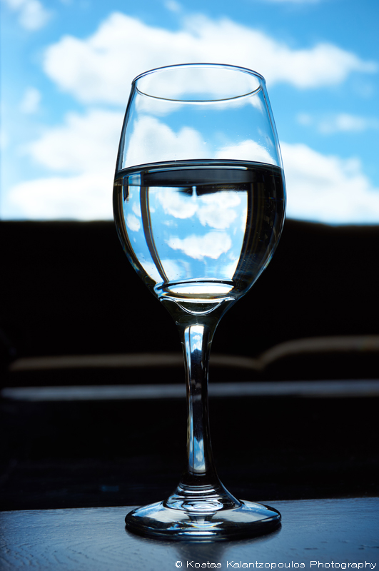 A glass full of clouds